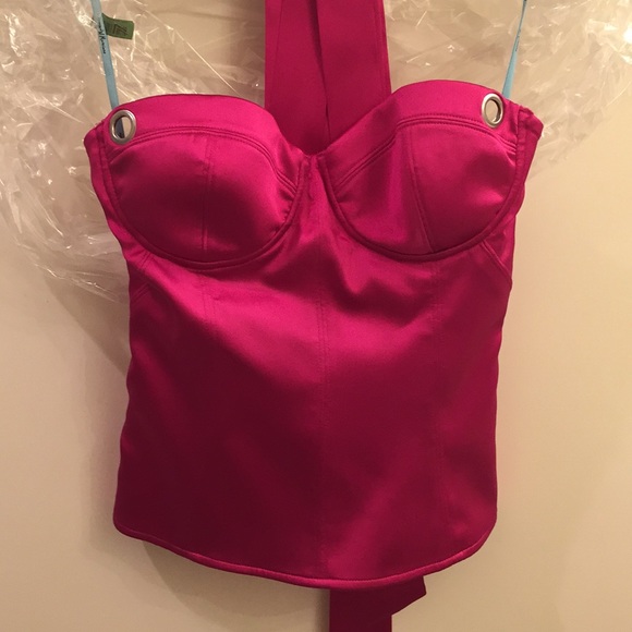 Marciano | Tops | Marciano Pink Silk Lace Up Top Xs | Poshmark